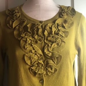 J. Crew | Sweaters | Jcrew Factory Ruffle Celosia Cardigan | Poshmark